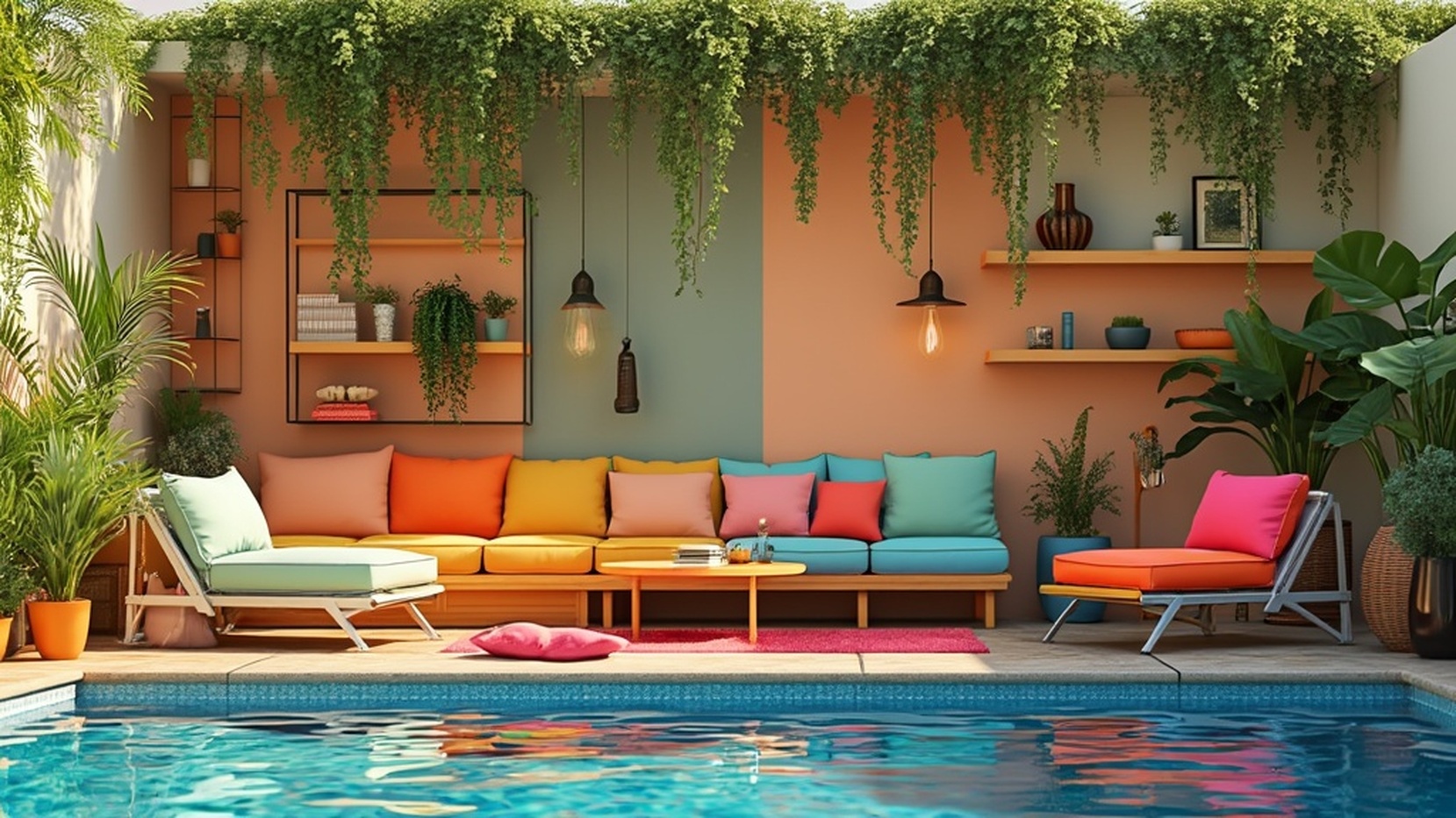Furniture Around Pool Ideas for Sunbathing and Shade Solutions ...